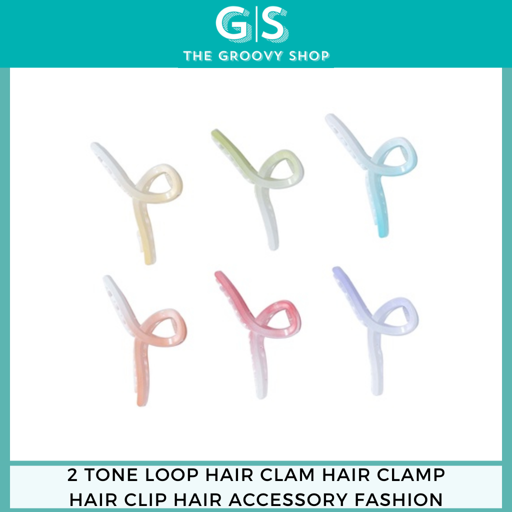 Joy Fashion 2 Tone Loop Hair Clam Hair Clamp Hair Clip Hair Accessory ...