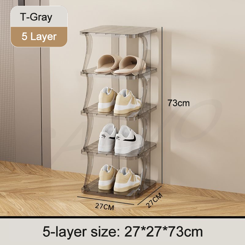9 Layer Shoe Rack Stackable Shoe Organizer Shelf for Corner Shoe ...