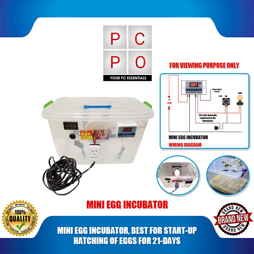PC PO MINI EGG INCUBATOR, BEST FOR START-UP HATCHING OF EGGS FOR 21 ...