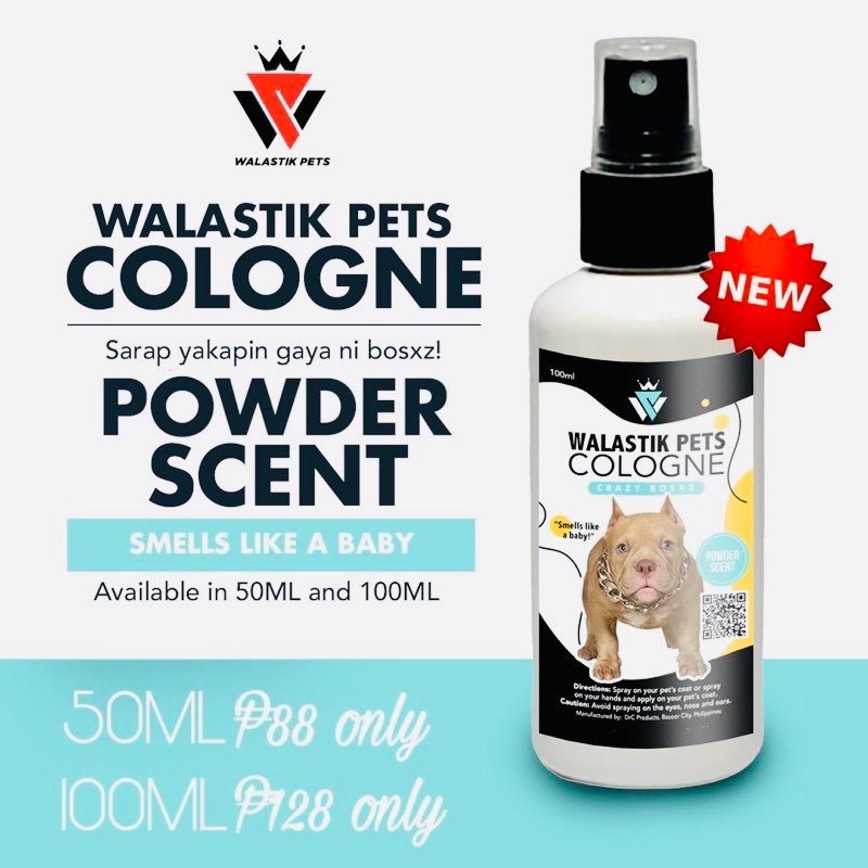 WALASTIK Pet Cologne Powder Scent 50ml/100ml | Shopee Philippines