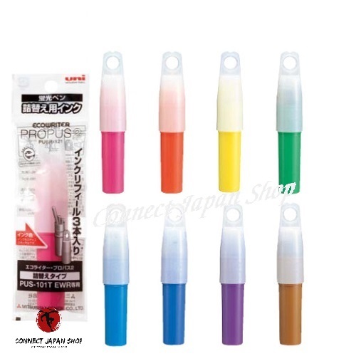 Uni PROPUS 2 ECOWRITER Highlighter pen Refill Ink 8 Colors Select PUSR ...