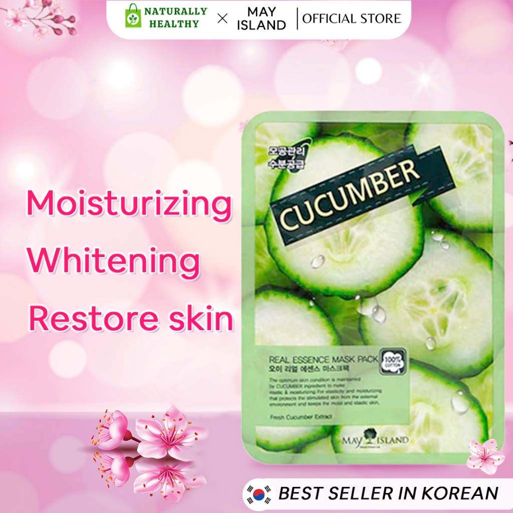 May Island Real-Essence Mask Pack 25ml Green tea Collagen Cucumber ...