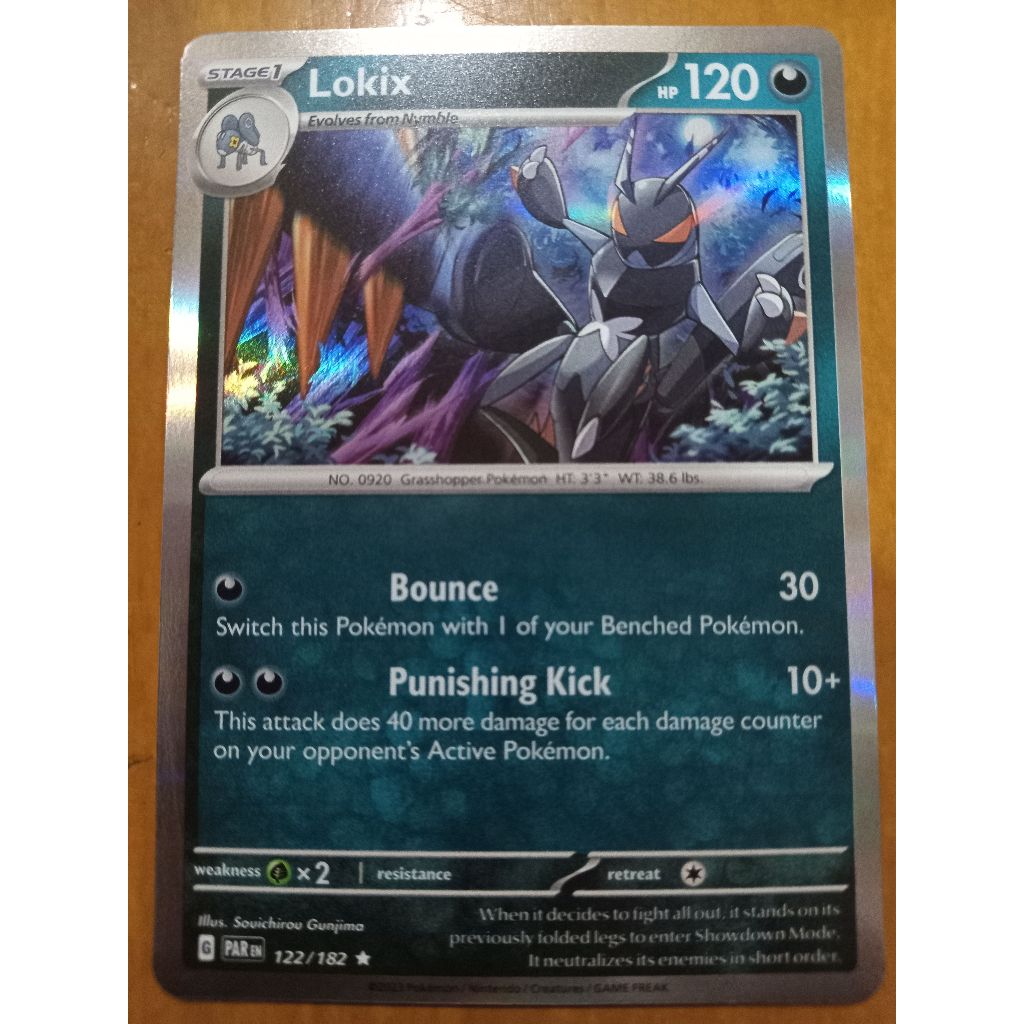 Lokix - 122/182 - Holo Rare Pokemon TCG Standard English Paradox Rift ...
