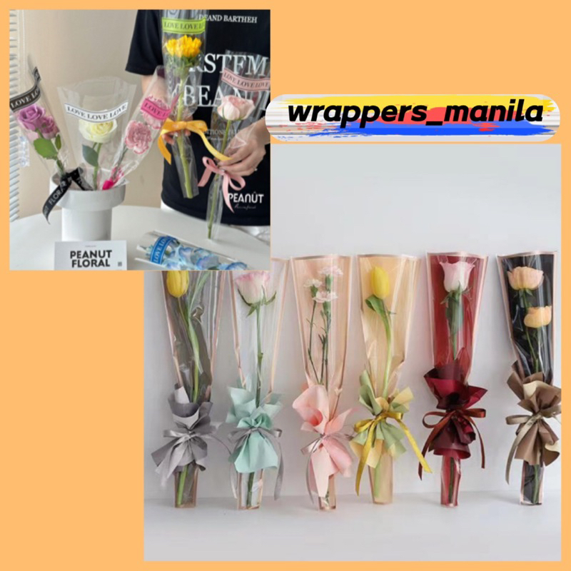 45pcs Single Stem Rose Wrappers Bouquet Wrapping Paper | Shopee Philippines