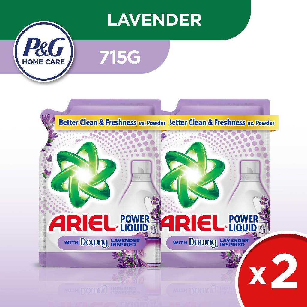 Ariel Liquid Detergent Sunrise Fresh Floral Passion Lavender Bundle 715 - 730g Refill x 2 packs ...