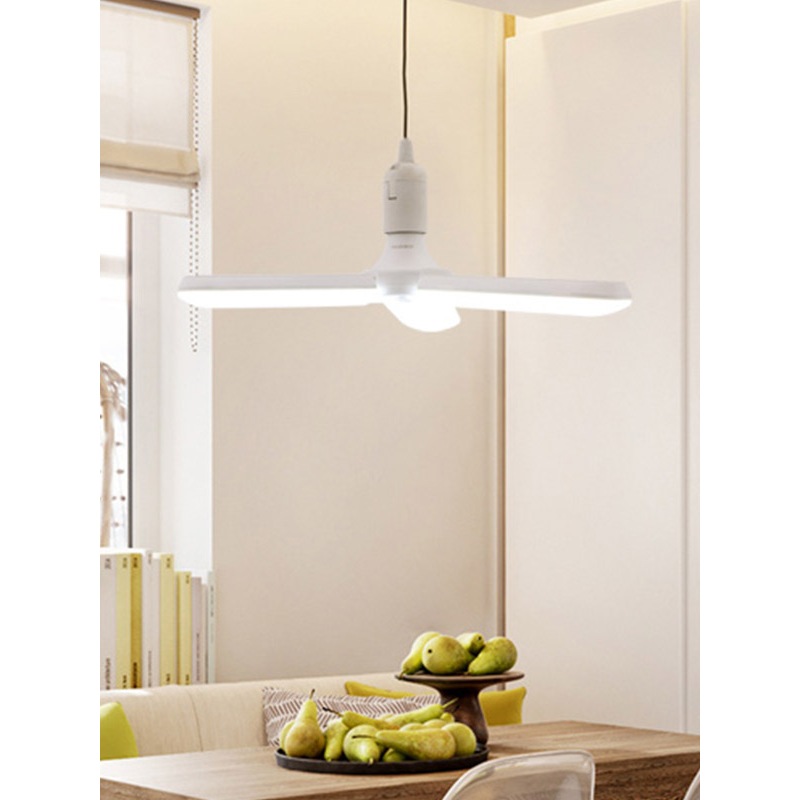 Ceiling LED Bulb Fan Blade Trefoil Lamp LED Three Leaf Light Fan Light ...
