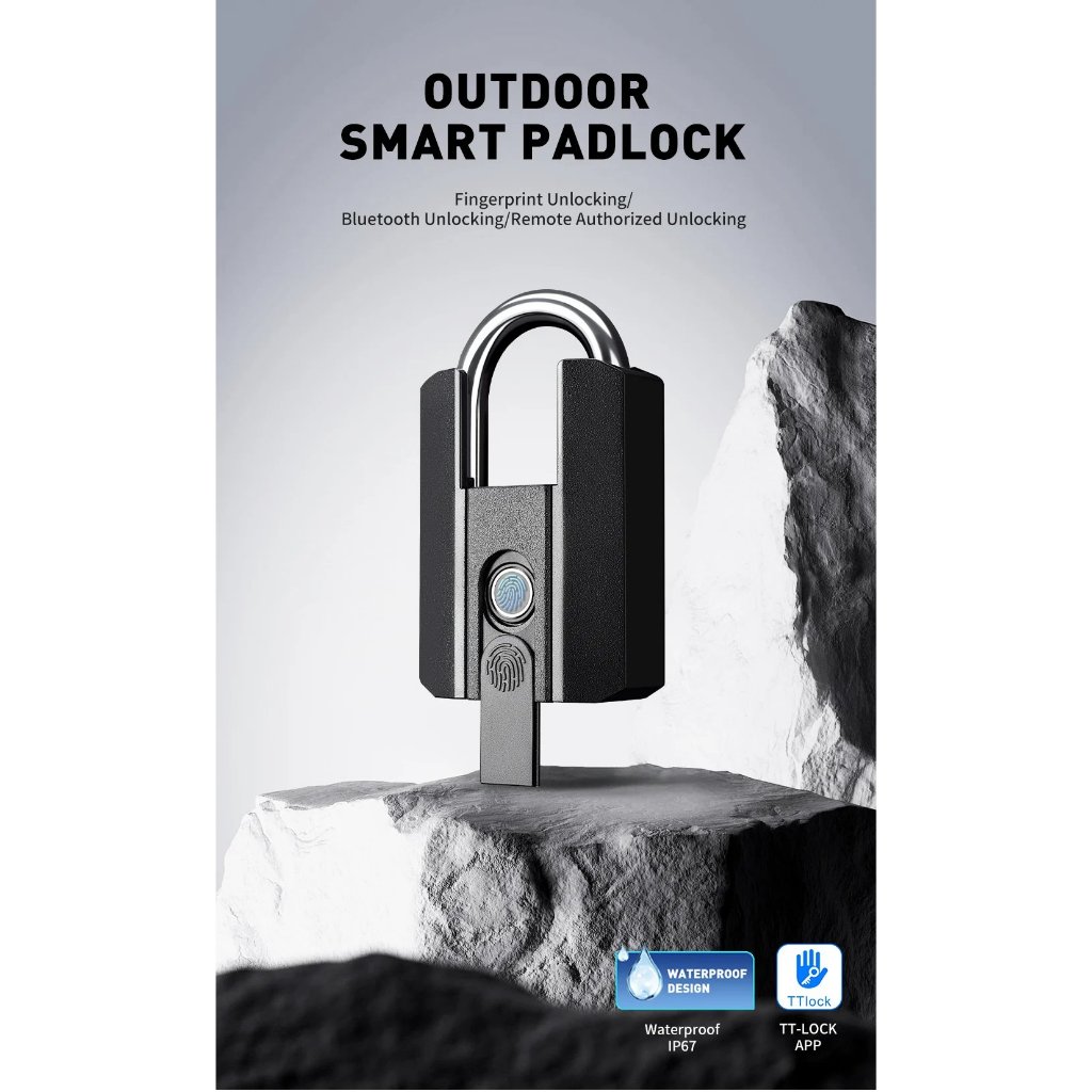 TTLOCK Smartlock Fingerprint Smart Padlock for gate heavy duty | Shopee ...