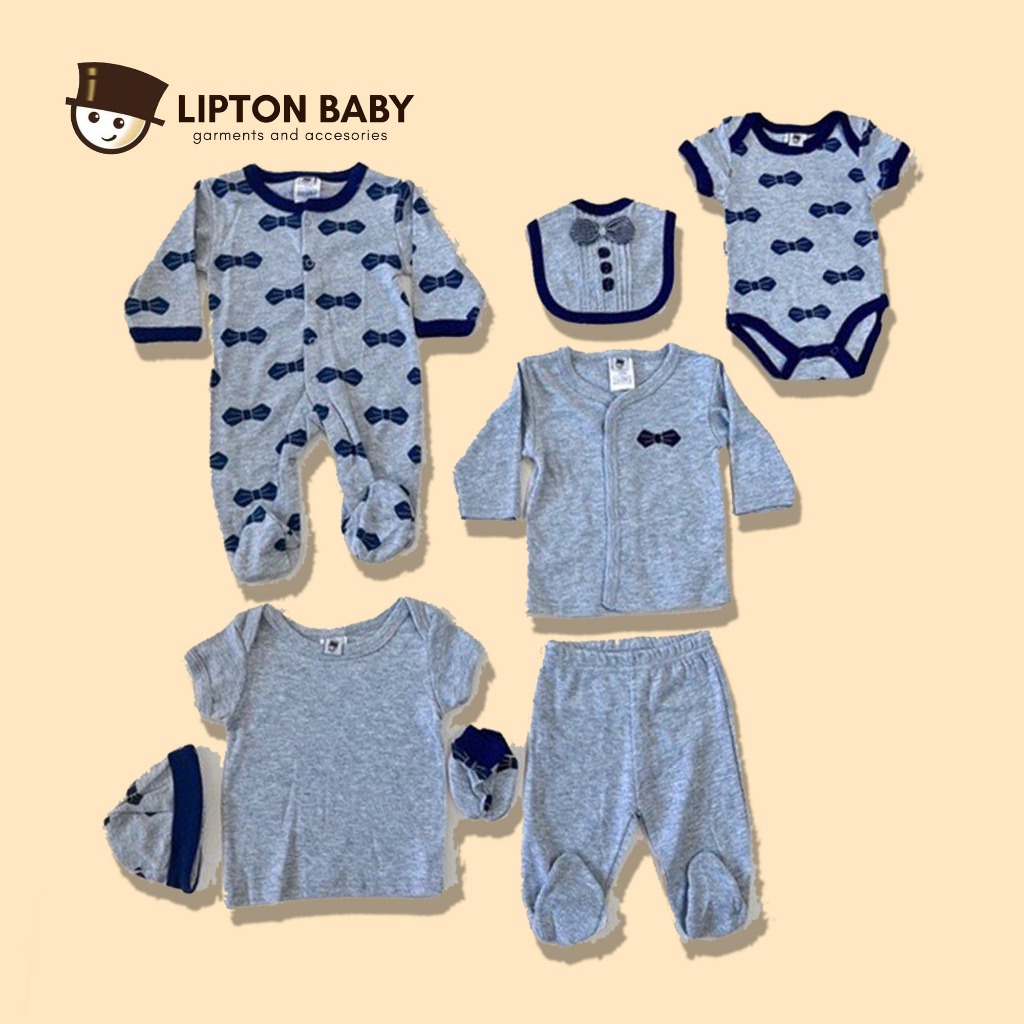 Lipton Baby 8-Piece Newborn Set: Bowtie Design | Shopee Philippines