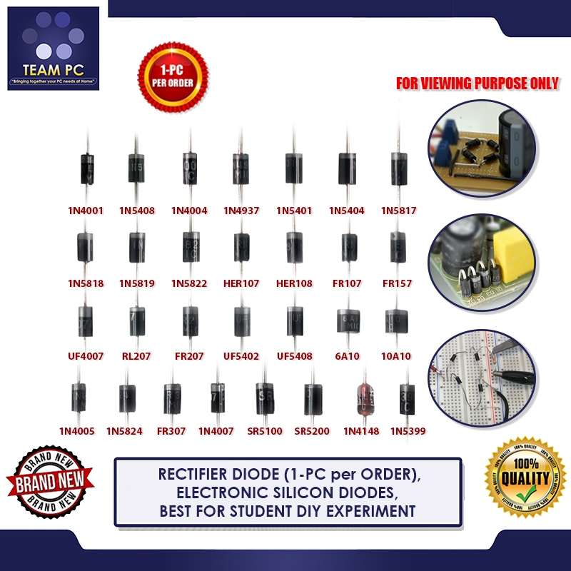 RECTIFIER DIODE (1-PC per ORDER), ELECTRONIC SILICON DIODES, BEST FOR ...