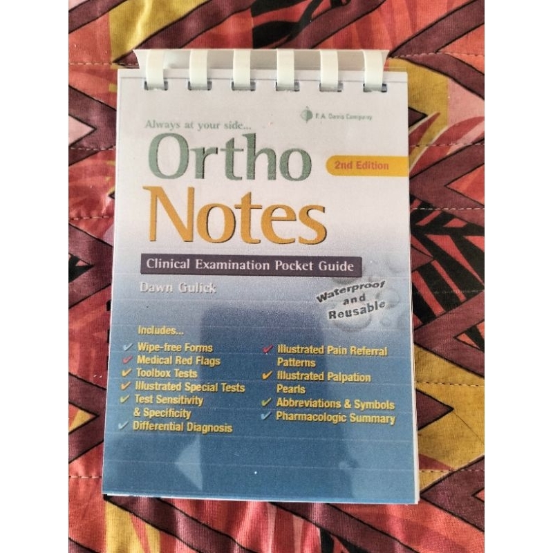 Ortho Notes Clinical Examiantion Pocket Guide | Shopee Philippines