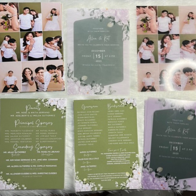 TRANSPARENT WEDDING INVITATION SET(4pages) TRANSPARENT + PHOTOCARD 5R ...