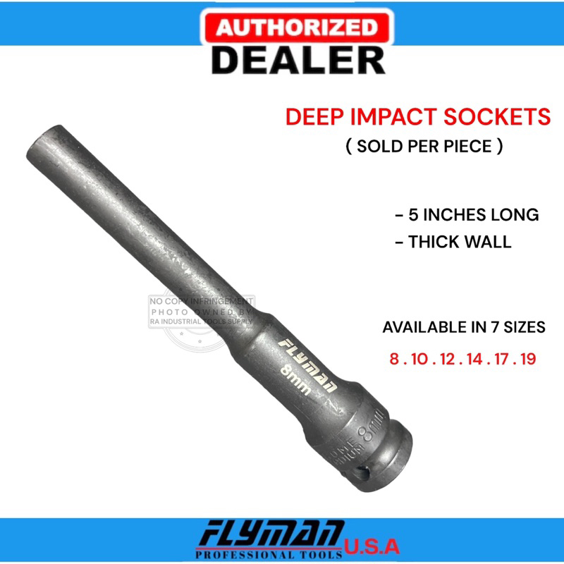 Flyman Tools Usa ( Deep Impact Sockets ) Available Sizes 8 10 12 13 14 ...