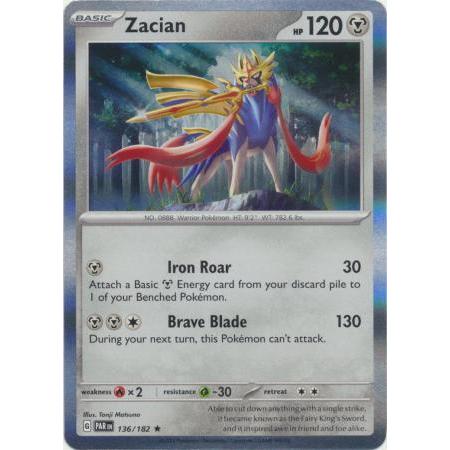 Zacian Rare Scarlet & Violet: Paradox Rift Pokemon TCG Trading Card ...