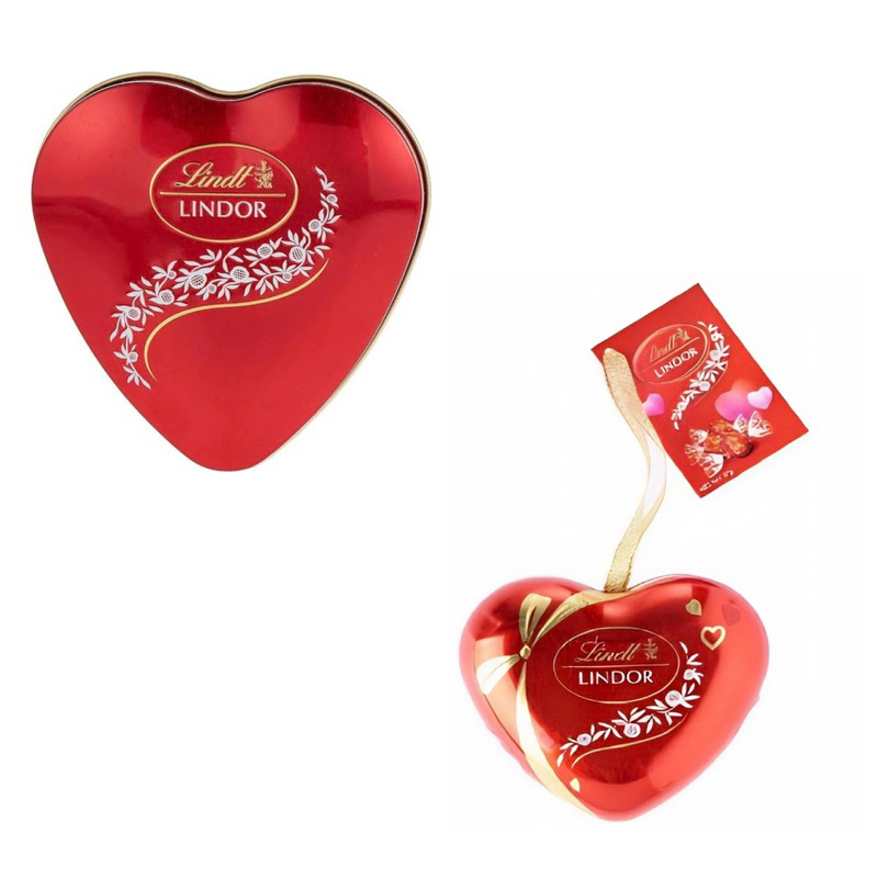Lindt Lindor Swiss Chocolate Milk Chocolate Flavor in Heart Tin Can in ...