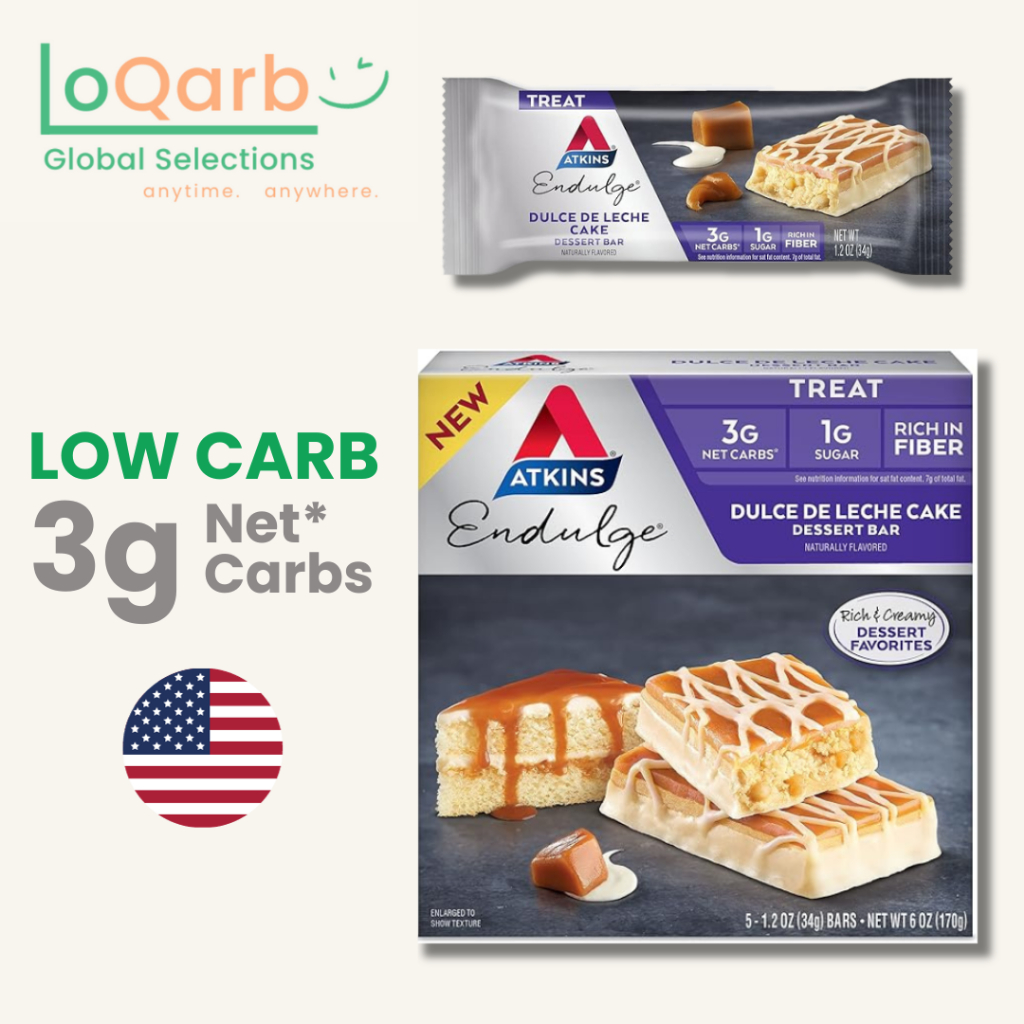 Atkins, Treat, Endulge, Dessert Bar, Dulce De Leche Cake, 1 Bar, 1.2 oz ...