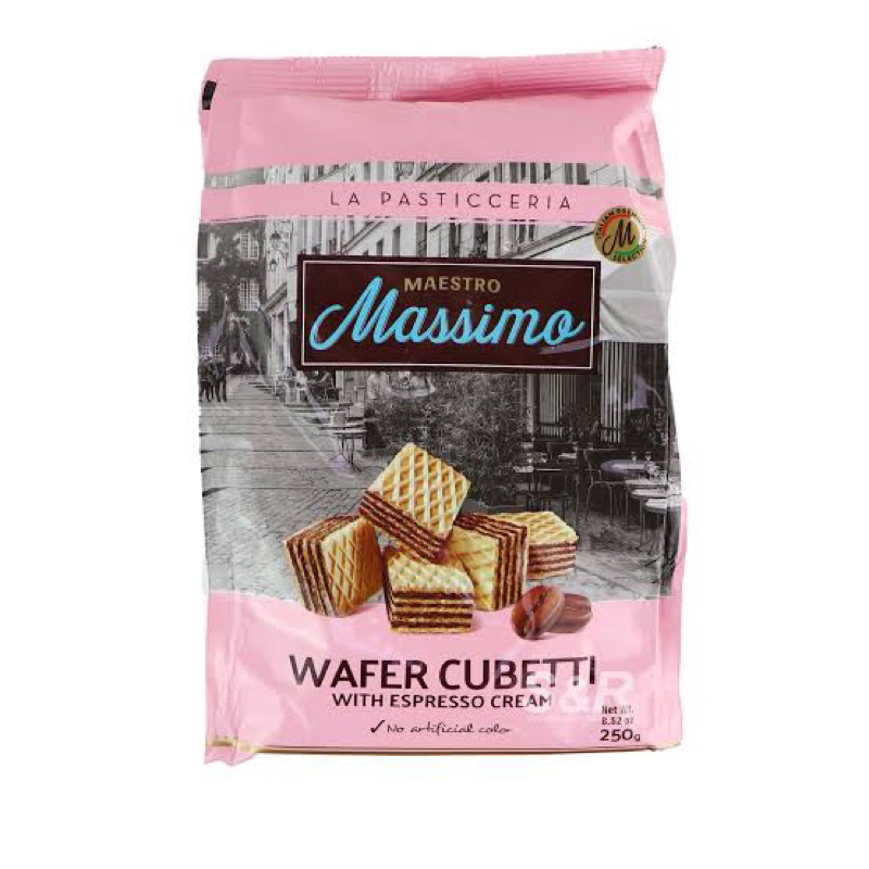 MASSIMO CHOCOLATE WAFER CUBETTI 250G | Shopee Philippines