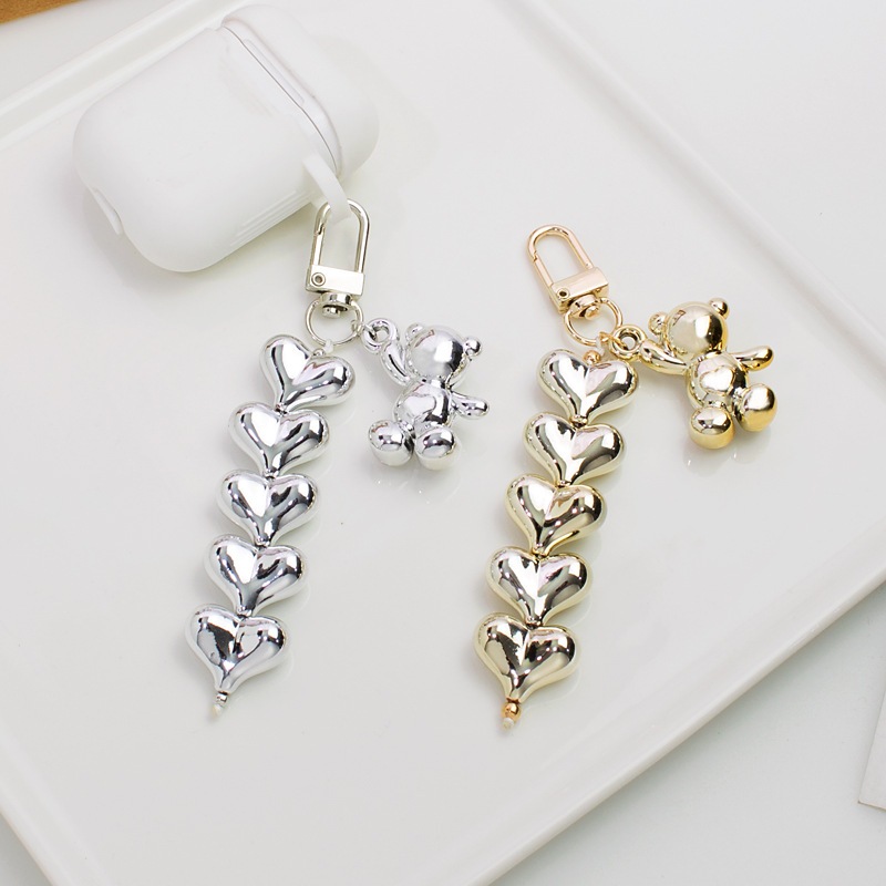 Gold/Silver heart chain bags and phone charms and accessories with ...