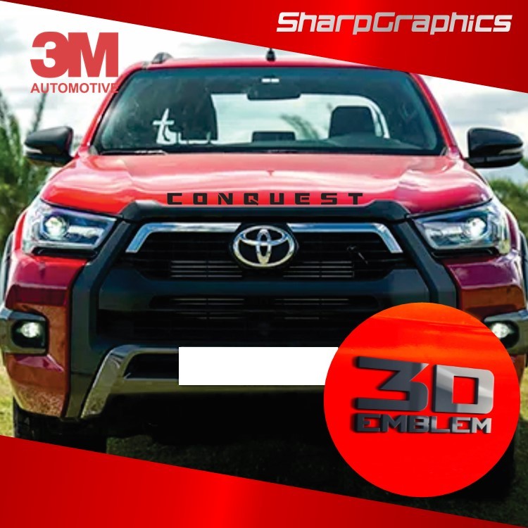Toyota Hilux Conquest 3D Hood Emblem Set | Shopee Philippines