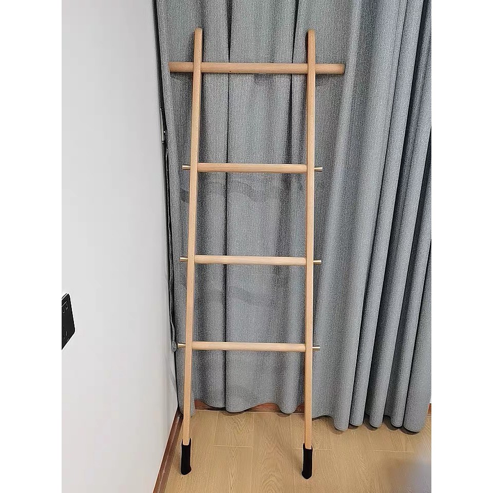 Bamboo Wood Ladder Clothes Rack Display Stand | Shopee Philippines