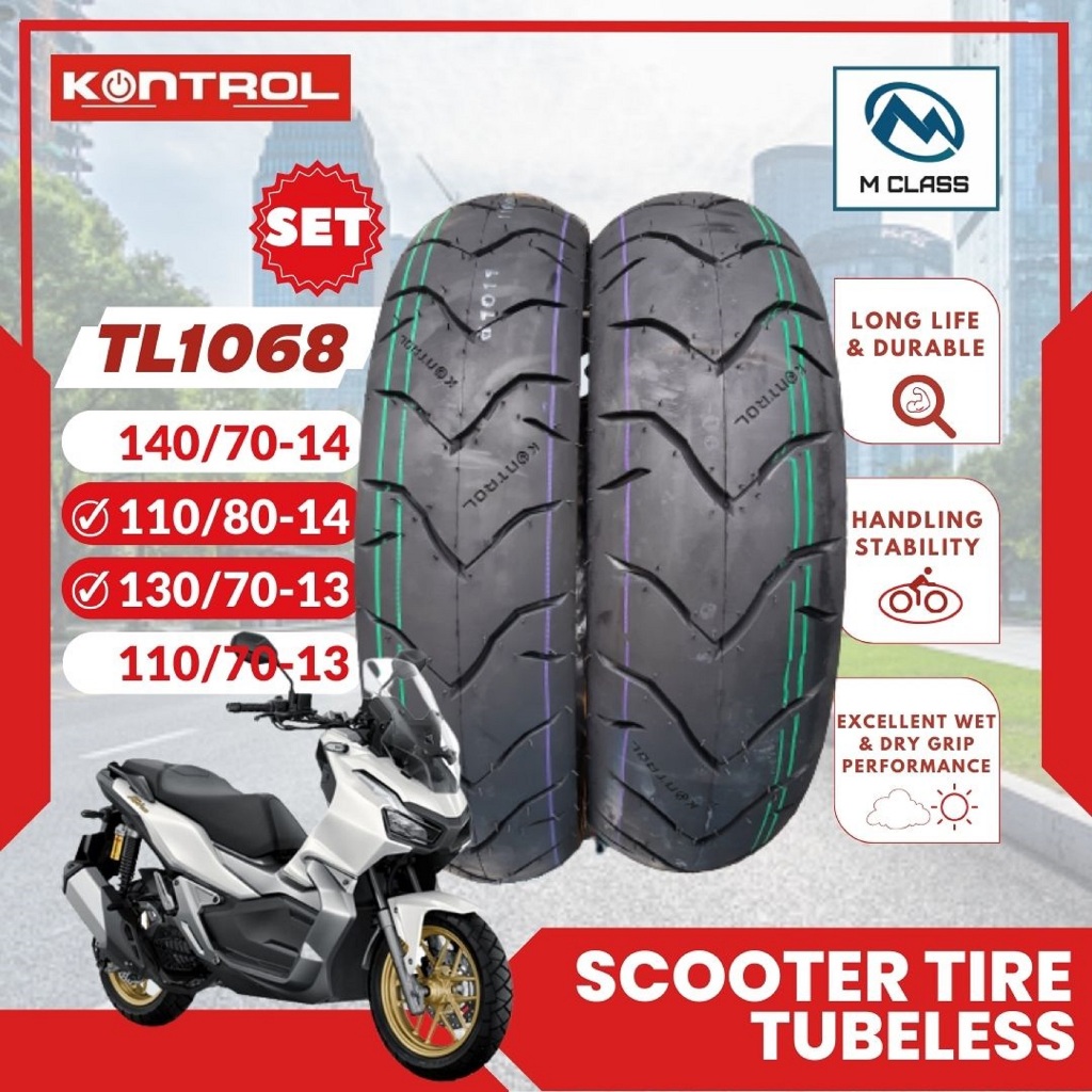 SET R14/13 TL1068 STREET TIRE TUBELESS FOR HONDA ADV150,ADV160, PCX160 ...