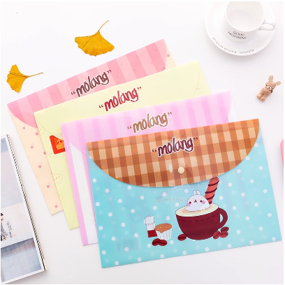 A4 Envelope Folder File Case Clear Plastic Storage Bag Paper Organizers ...