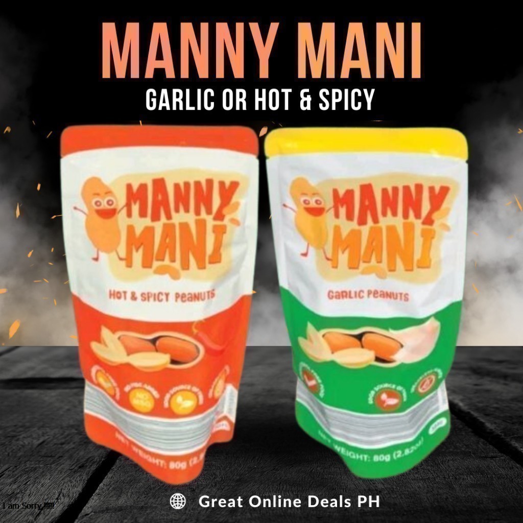 Enhanzo Manny Mani Peanut Snack Garlic | Hot & Spicy | Shopee Philippines