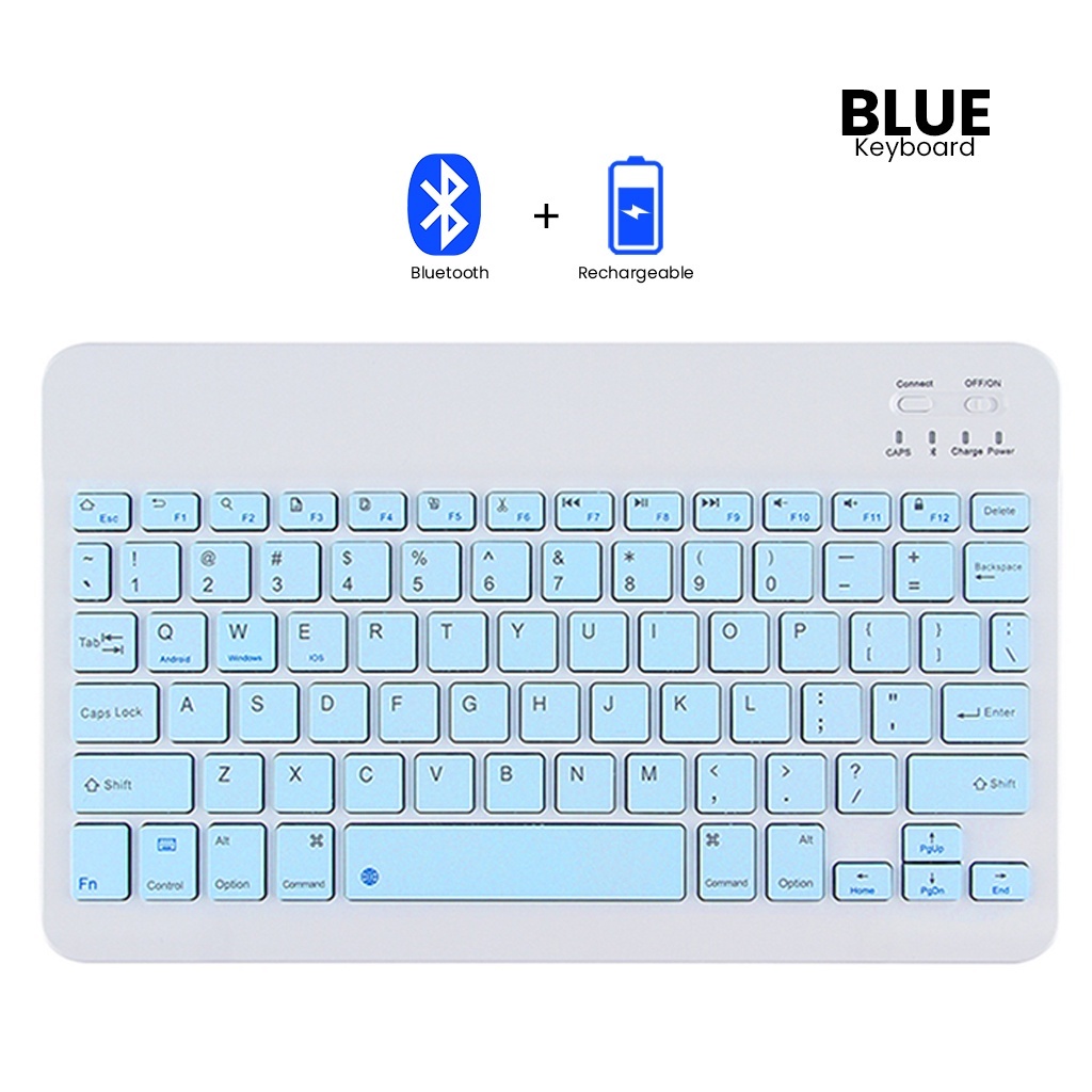 Wireless Keyboard and Mouse 10 inch Macaron Colors for Phone Laptop ...