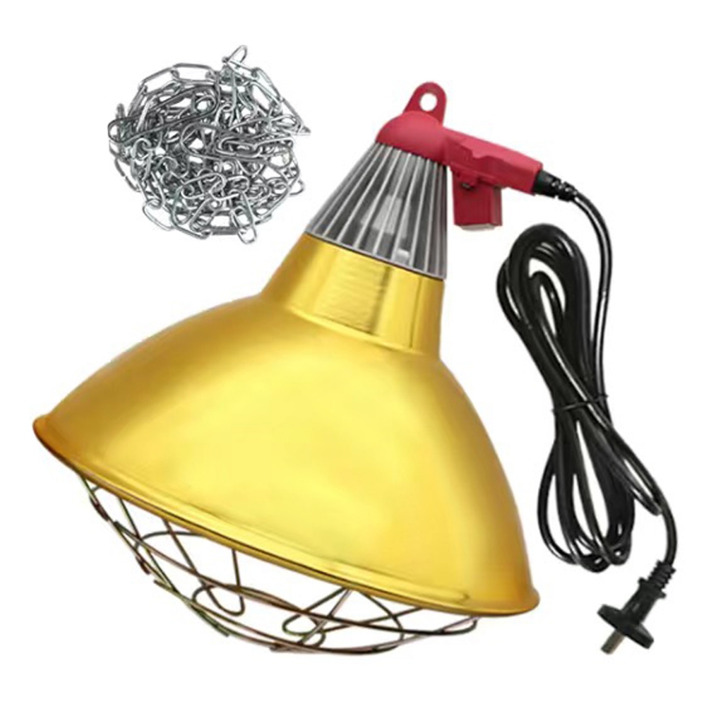 Golden Insulated Brooder Lampshade Pig Heat Lamp Shade Husbandry Pet ...