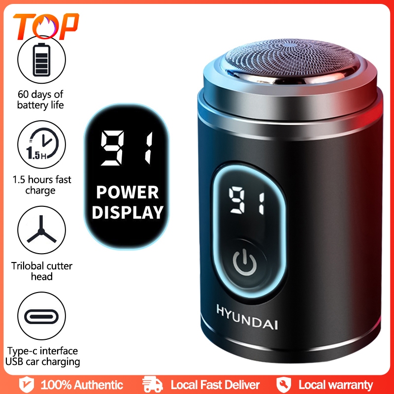 HYUNDAI Mini Electric Shaver For Men Rechargeable Portable Shave Razor ...