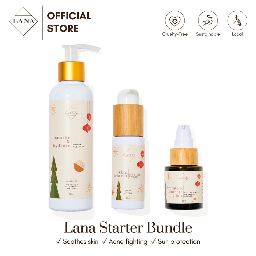 Lana PH The Starter Bundle - Beginners Skincare Set Gentle Cleanser ...