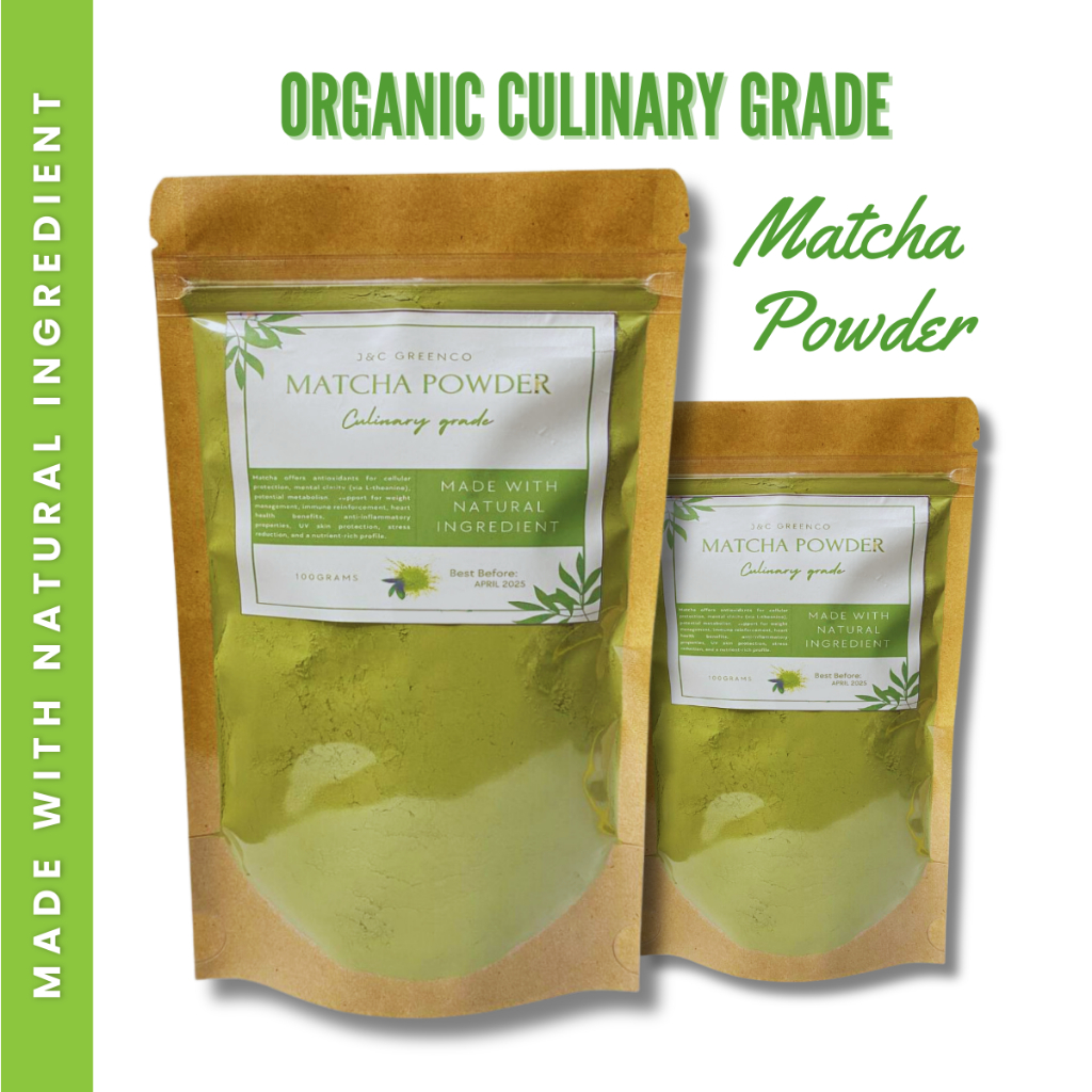 Healthy Matcha Powder Culinary Grade - Pure Unsweetened (50-100Grams ...