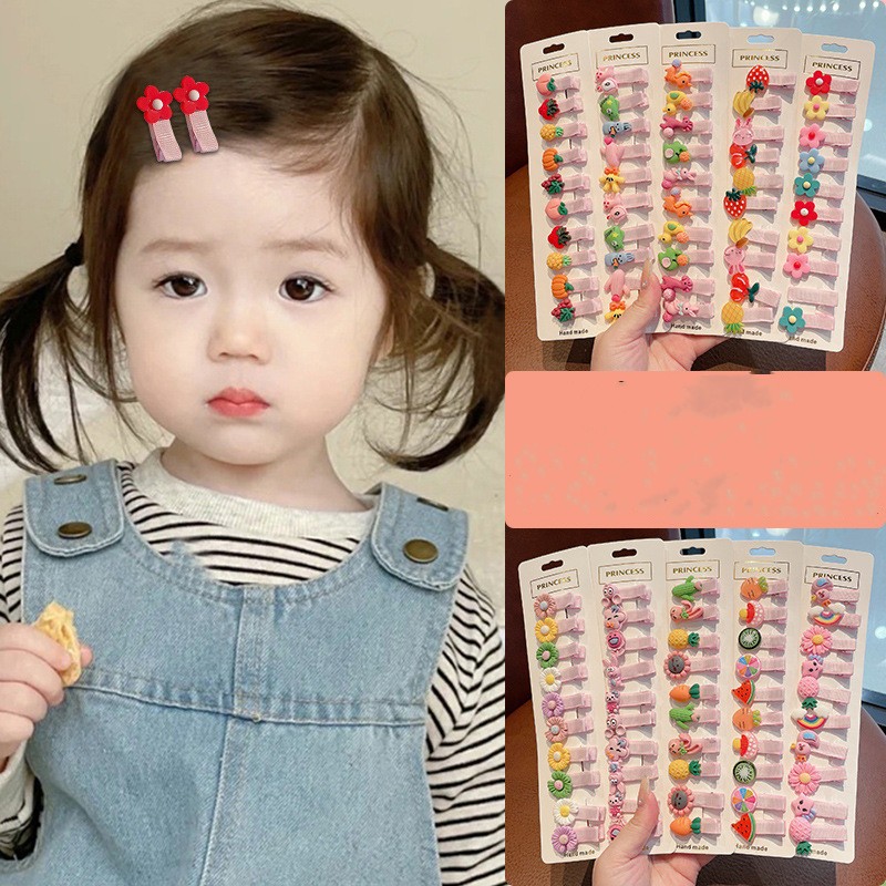 10pcs children's hair clip girl princess small hair clip headdress clip ...