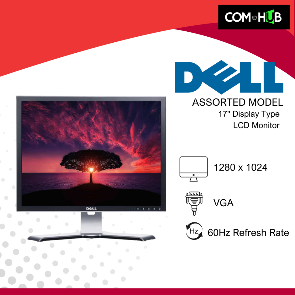 Com Hub PC | Dell 17-Inch LCD Square Monitor with Free Power Cable ...