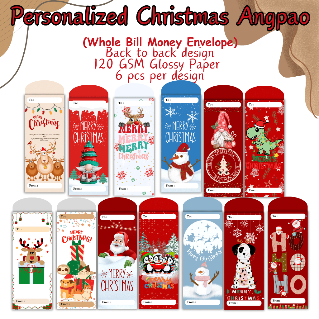 CHRISTMAS ANGPAO/ENVELOPE - MONEY ENVELOPE FOR CHRISTMAS SEASON ...