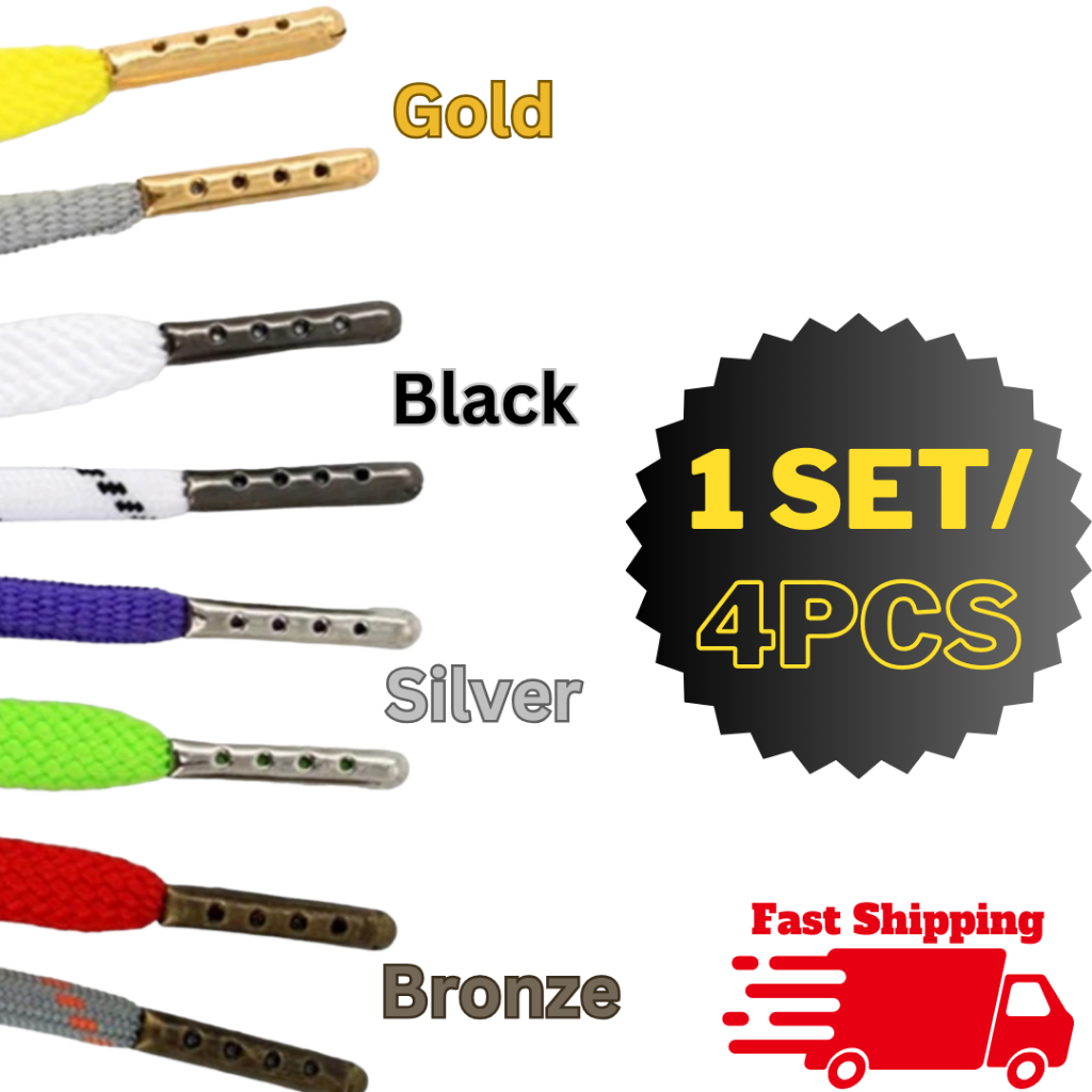1 set / 4pcs Shoe Lace Aglet Shoe Lace Accessories Metal Replacement ...
