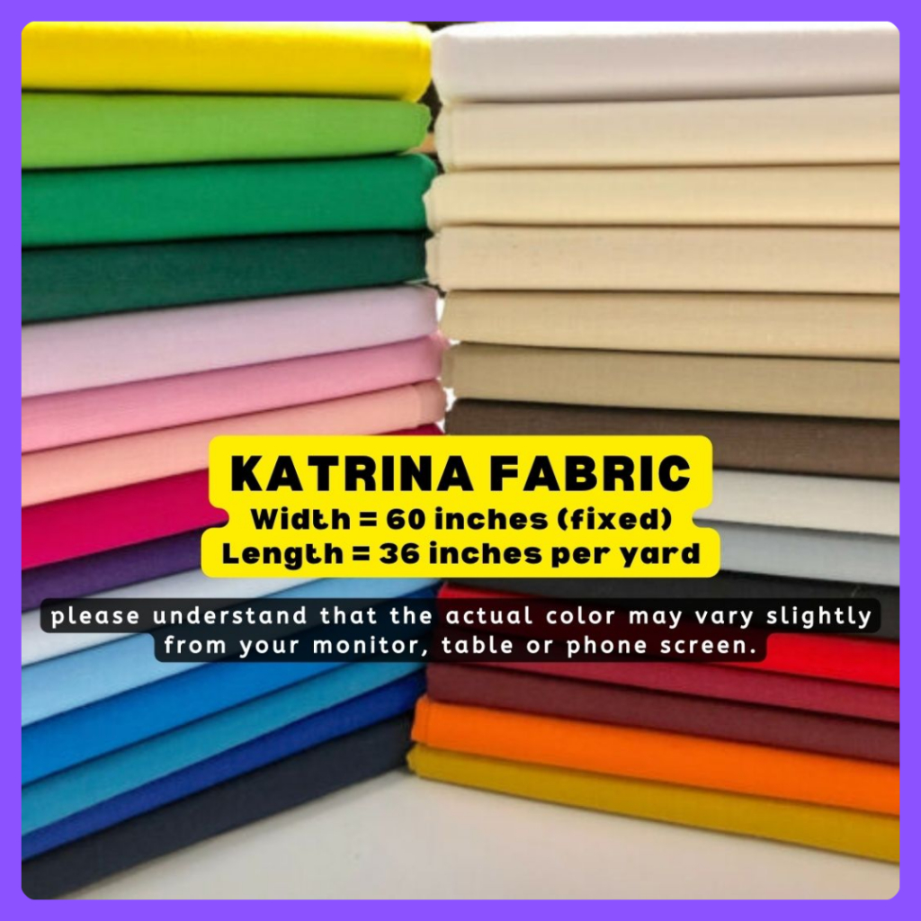 Tela Katrina Plain Colored Fabric Sold Per Yard, Width 60 Inch/per yard ...