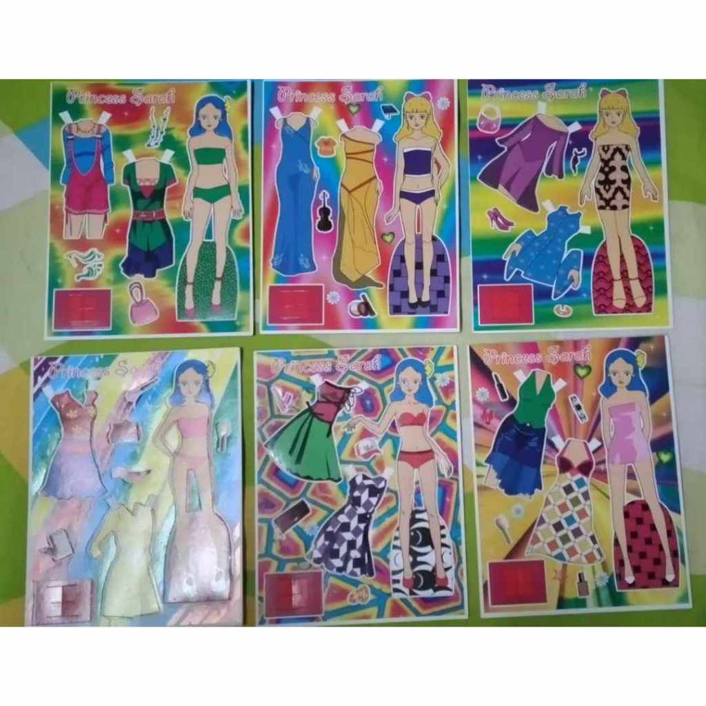 paperdoll princess sarah paper doll 48pcs 6 design only | Shopee ...