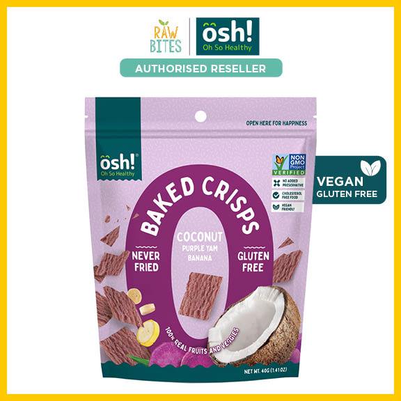 Oh So Healthy! Coconut Purple Yam Banana Crisps 40g (Gluten Free, Halal ...