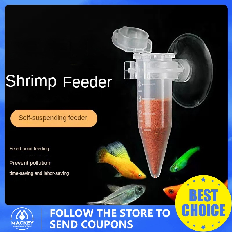 Aquarium Red Bug Fish Feeder Funnel Cup Mini Automatic Fish Feeder Cone ...
