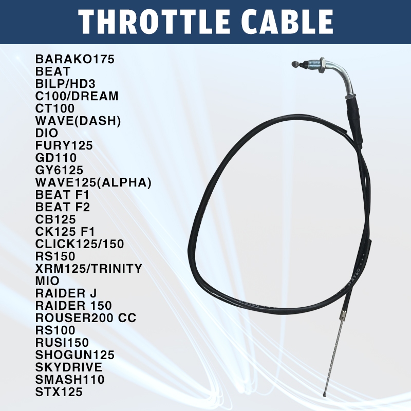 MOTORCYCLE THROTTLE CABLE FOR VARIOUS MODELS AND BRANDS | Shopee ...