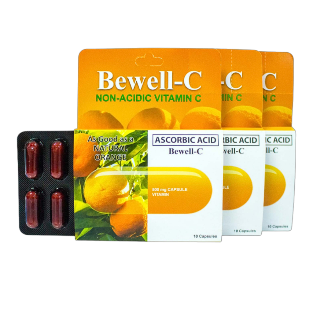 Bewell C Non Acidic Vitamin C supplement 500mg Capsules, 3Flaps, 30 ...