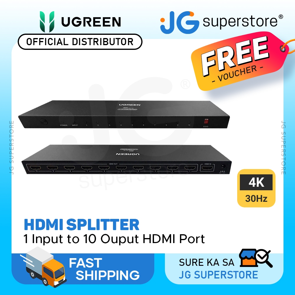 UGREEN 4K 30Hz 1 in 10 Out HDMI Splitter Box with 1080P 35m ...