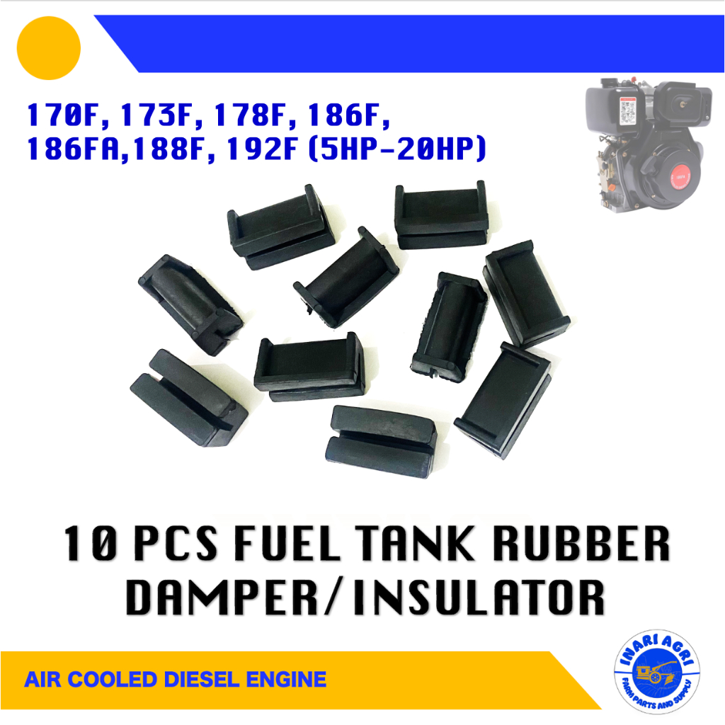 10 PCS FUEL TANK RUBBER INSULATOR DUMPER 170F 178F 186F 188F 190F 192F ...