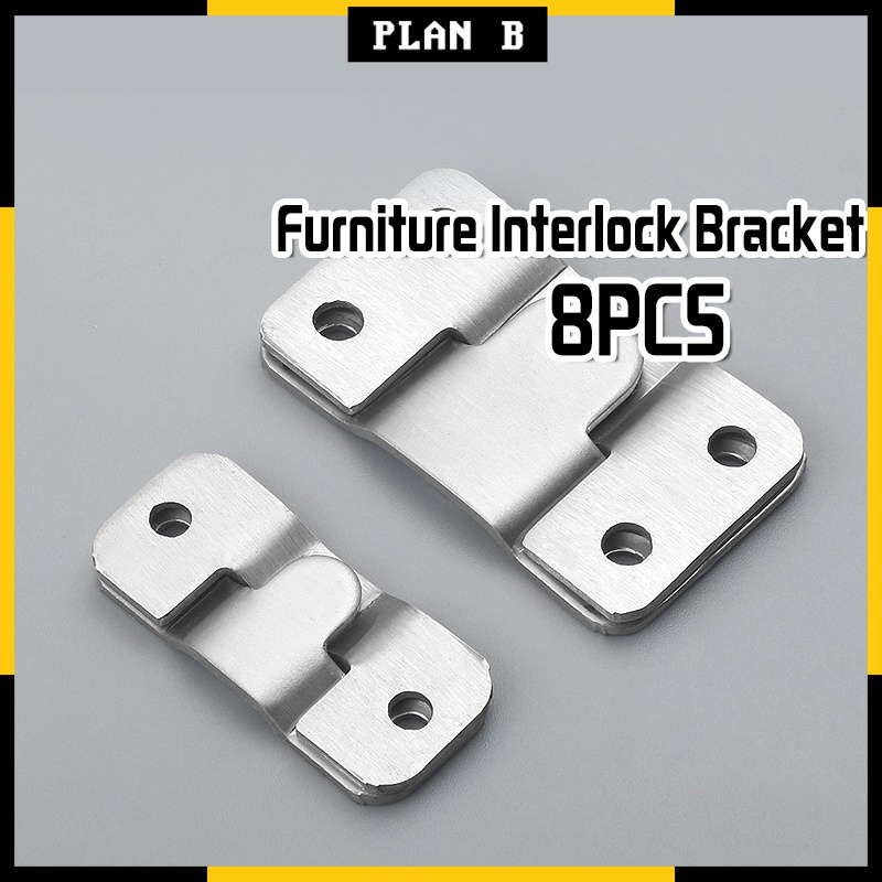 8PCS Furniture Interlock Bracket Stainless Steel Wall Interlocking ...