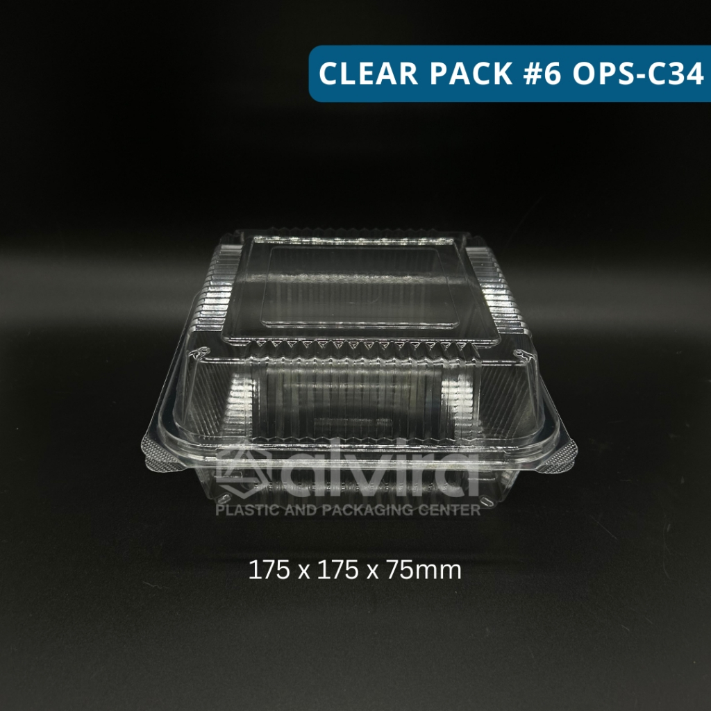 10pcs Clear Pack Clamshell square, rectangle, round for pastry, cake ...