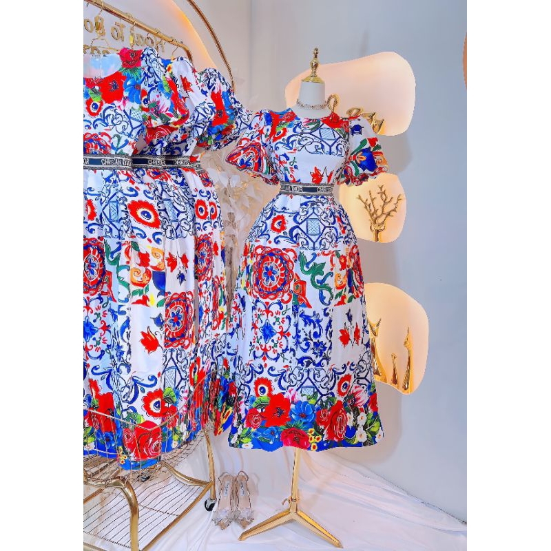 VIETNAM PREMIUM MAXI PUFF DRESS B180 | Shopee Philippines