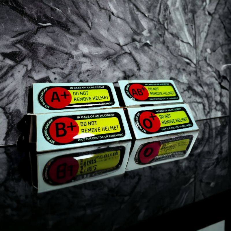 BLOOD TYPE STICKER FOR HELMET | 3D EMBOSSED STICKER | Shopee Philippines