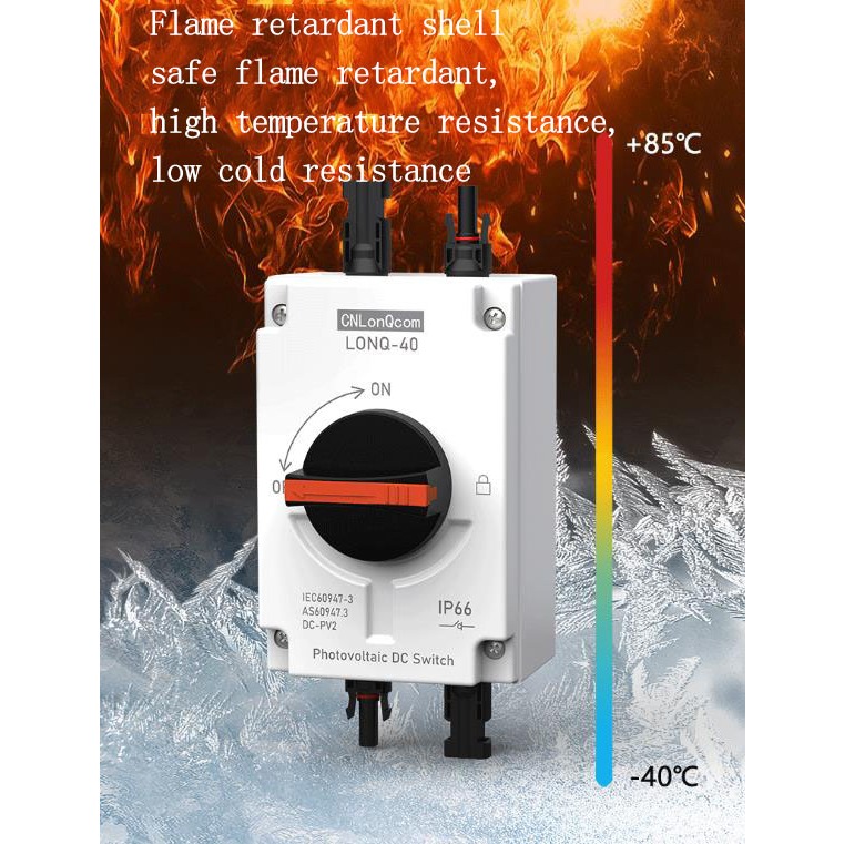 PV Solar Disconnect Switch DC Isolator Solar Switch IP66 Waterproof DC1200V 32A 4P Disconnect ...