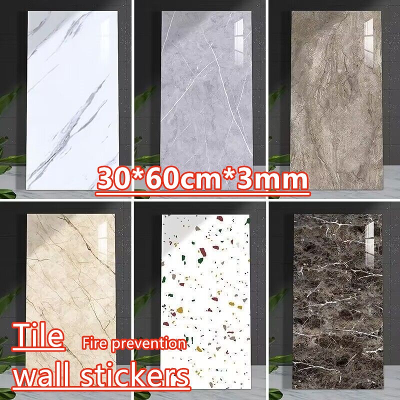 Self-adhesive 3d Marble Wallpaper Nonslip Peel and Stick Floor Tiles ...