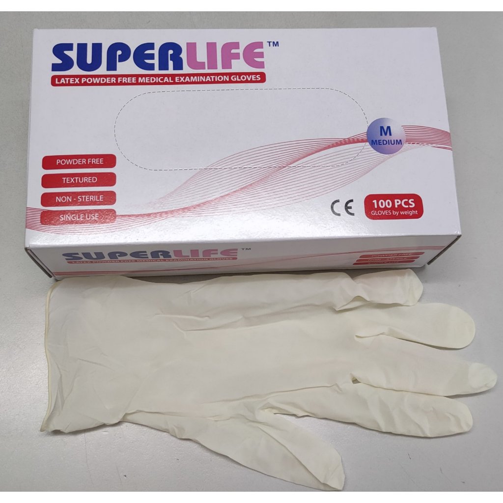 Superlife Latex Powder Free Medical Examination Gloves( Per Box ...